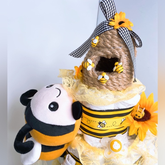 Handmade | Accessories | Bee Diaper Cake Bee Baby Shower Gift | Poshmark
